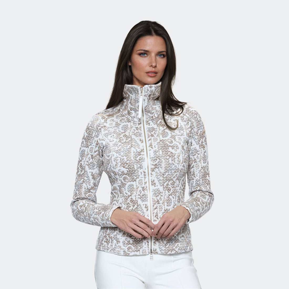 Shiloh Jacket - Watercolour Letter - Taupe/Ivory | Tonia DeBellis